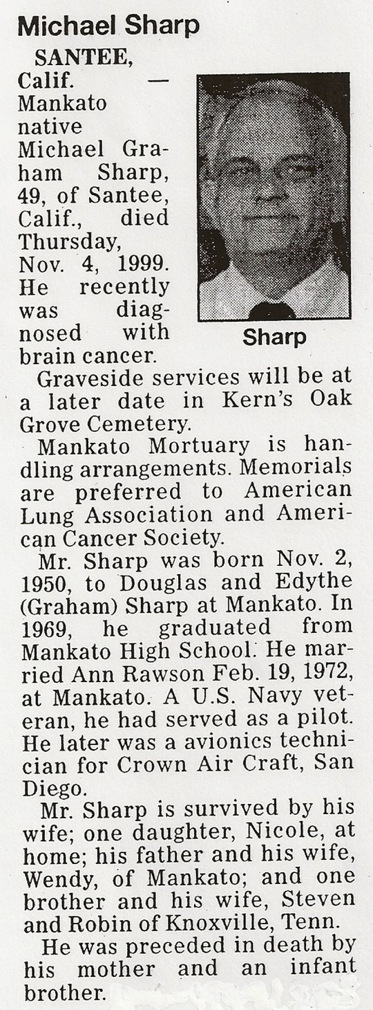 Mike Sharp (Deceased), Mankato, MN Minnesota